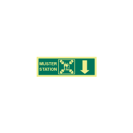 IMO Sign: Muster station down